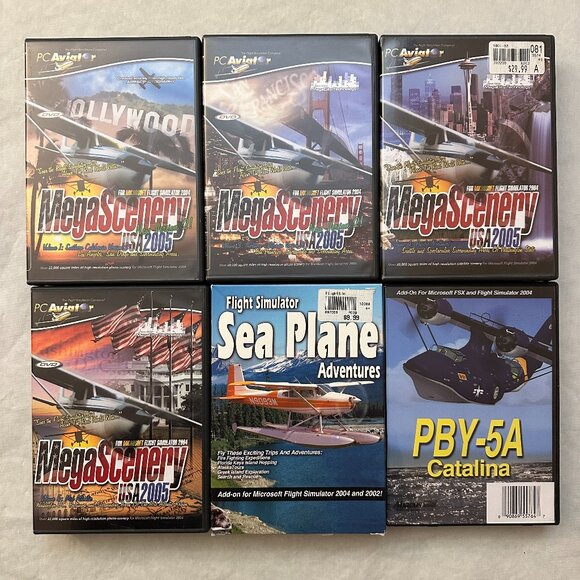 Other | 6 Microsoft Flight Simulator 204 Addon Game Sets Mega Scenery ...